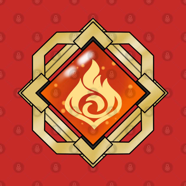 Liyue Pyro Vision - Genshin Impact - T-Shirt | TeePublic