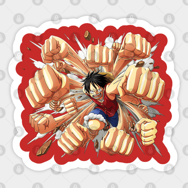 Monkey D Luffy Gatling Gun - One Piece - Anime And Manga - Sticker ...