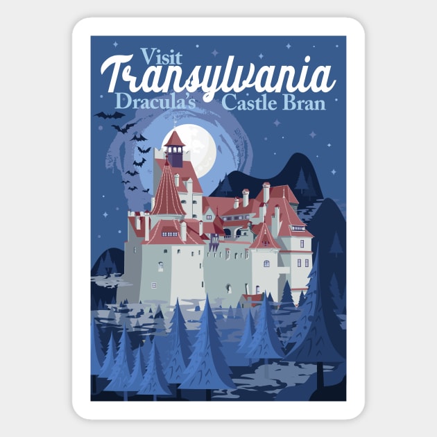 Travel Poster Transylvania, Bran castle, Dracula 2 - Travel - Sticker ...