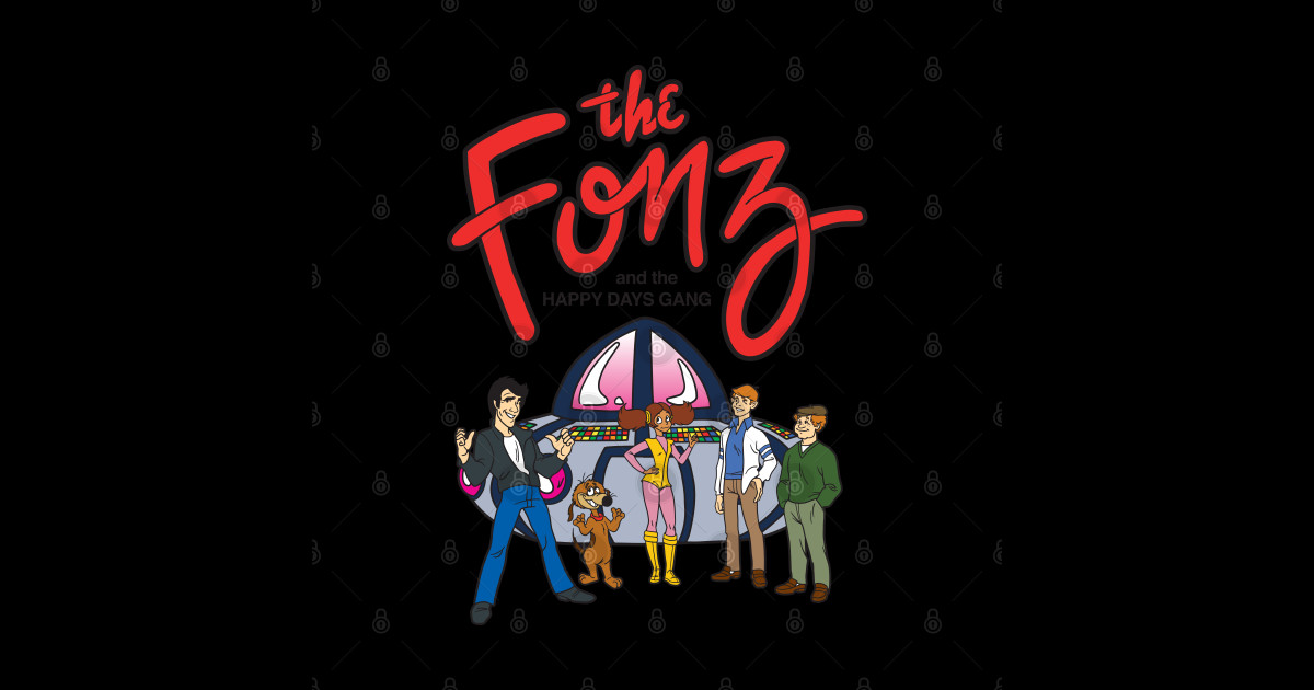 The Fonz Cartoon - The Fonz - Sticker | TeePublic