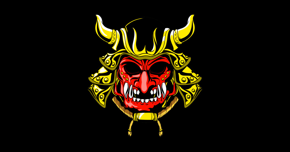 Onimaru Japanese Demon Mask - Anime And Manga - Sticker | TeePublic