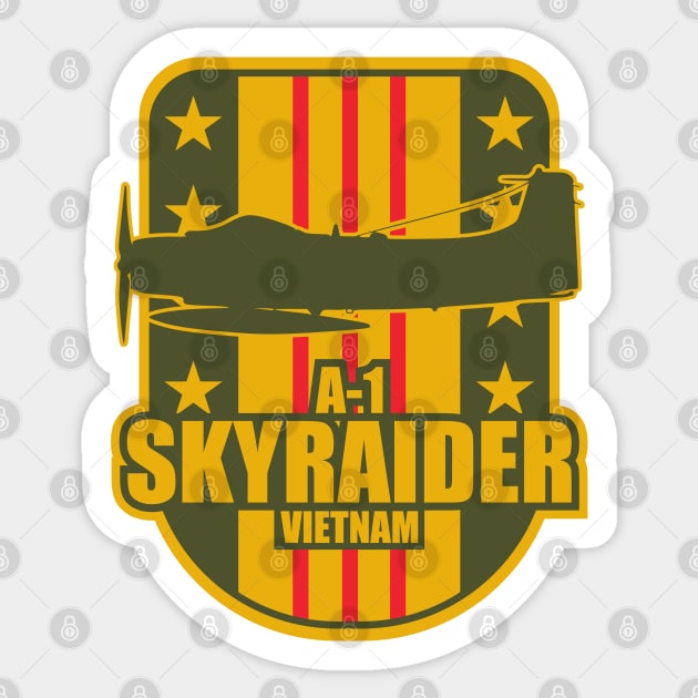 A-1 Skyraider Vietnam - A1 Sandy Skyraider - Sticker | TeePublic