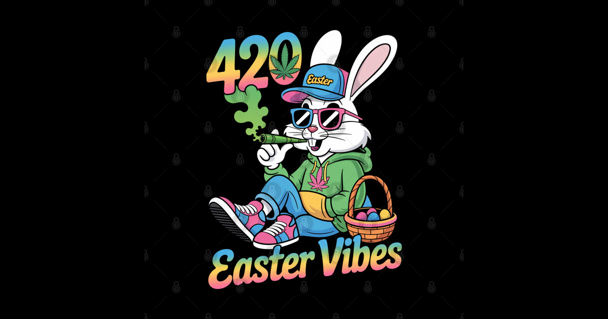 Funny 420 Easter Bunny - Easter Bunny - Posters and Art Prints | TeePublic