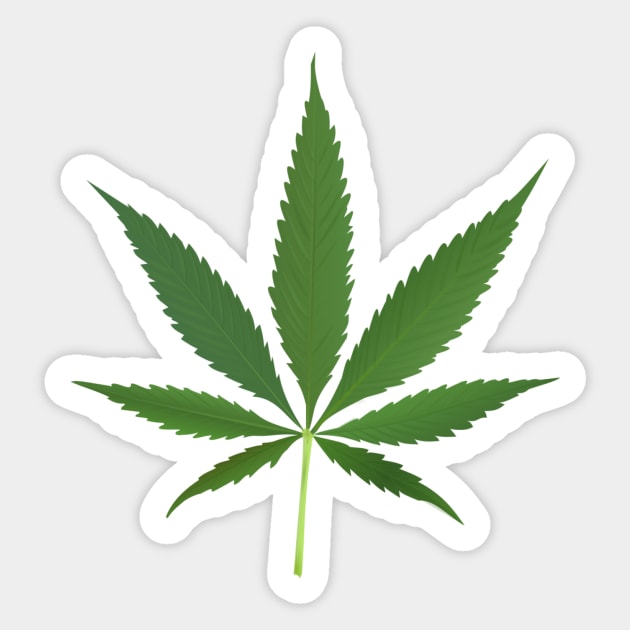 weed - cannabis leaf - marihuana - marijuana - Weed - Sticker | TeePublic