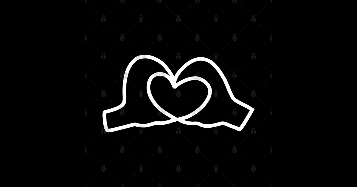 Finger heart - Love Sign - Sticker | TeePublic