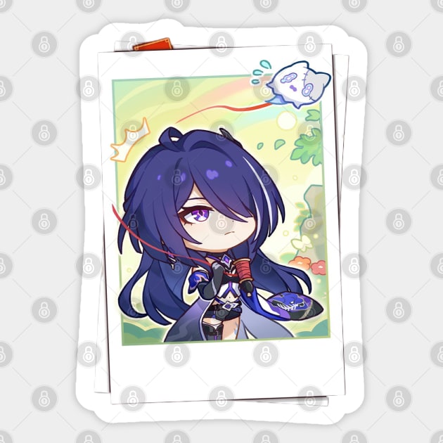 Honkai Star Rail Chibi Acheron Kite - Honkai Star Rail - Sticker ...