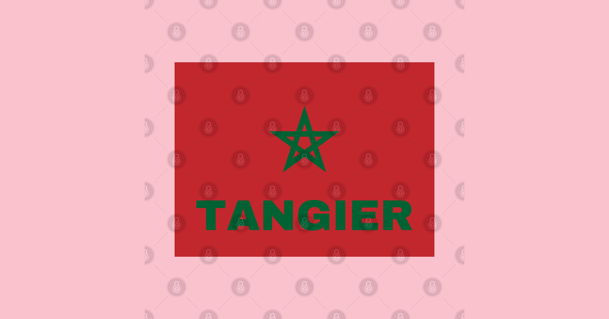 Tangier City in Moroccan Flag - Morocco Flag - T-Shirt | TeePublic