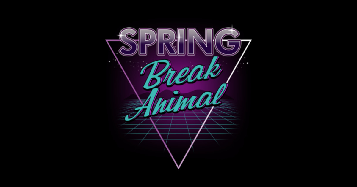Spring Break Animal 80's Spring Season Meme - Spring Break - Sticker ...