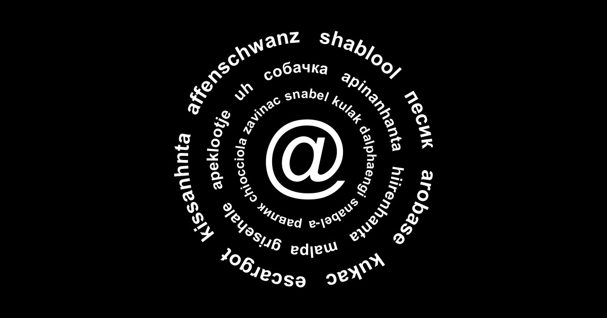 The at sign (white print) - At Sign - Sticker | TeePublic