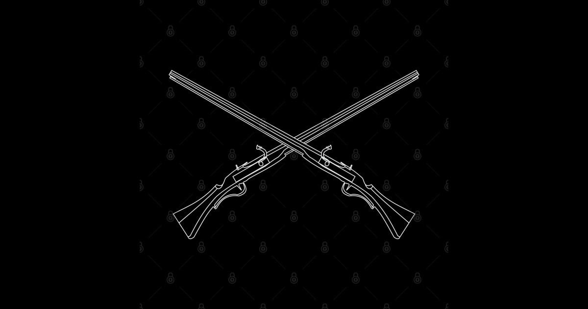 Crossed Muskets (black) - Musket - T-Shirt | TeePublic