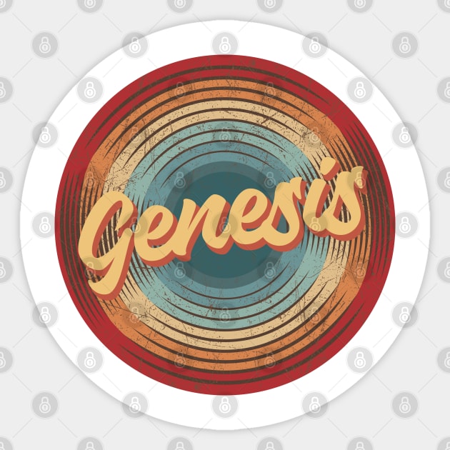 Genesis Vintage Circle - Musician - Sticker | TeePublic