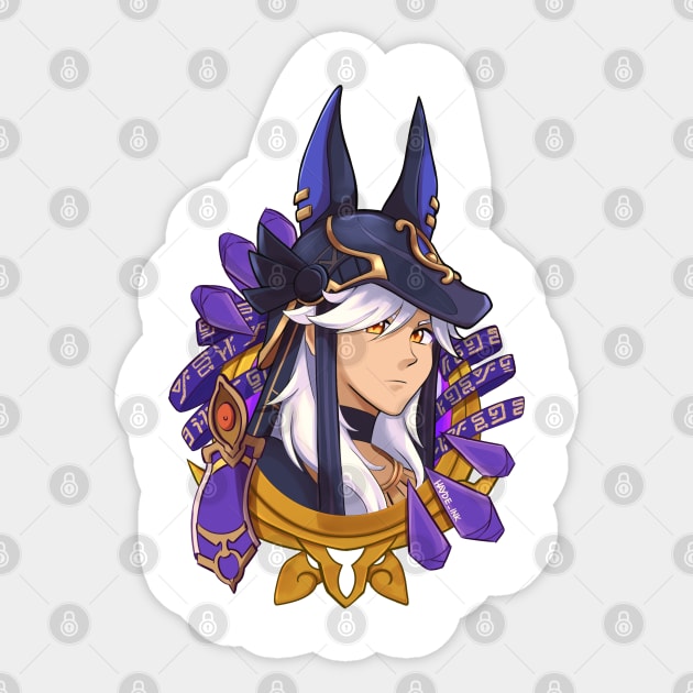Genshin Badges - Cyno - Cyno - Sticker | TeePublic
