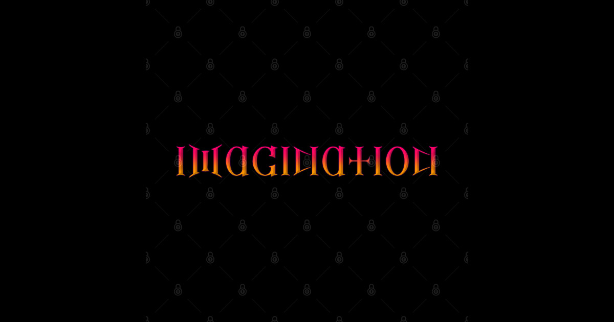 Imagination - Ambigram - Reflection - Imagination - Sticker | TeePublic