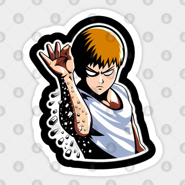 Reigen using his iconic "salt splash" - Mob Psycho 100 - Sticker ...