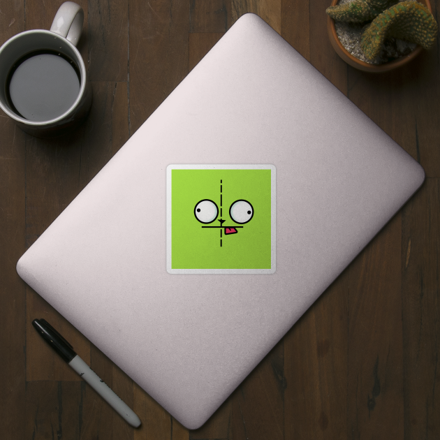 INVADER ZIM! GIR Mask - Gir Invander Zim - Sticker | TeePublic