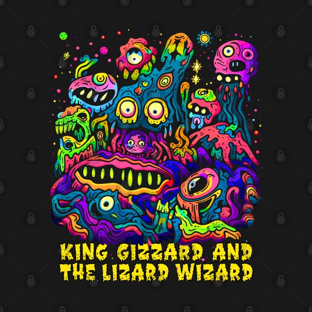 King Gizzard & The Lizard Wizard - Original Fan Art - King Gizzard And The Lizard Wizard - T ...
