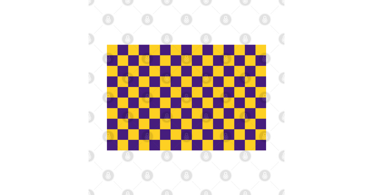 LSU Purple and Gold Colors Checker Pattern Digital Design ...