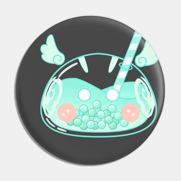 Genshin Impact cute Slime Anemo Boba - Genshin Impact Slime Anemo - Pin ...
