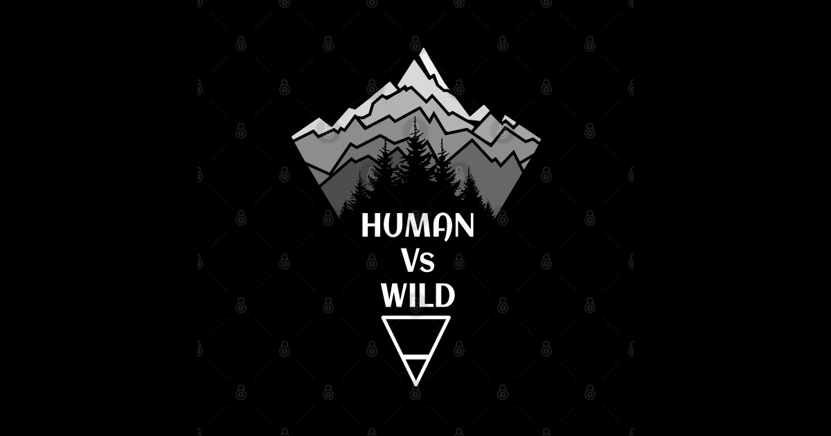 Human Vs Wild - Wilderness - Sticker | TeePublic