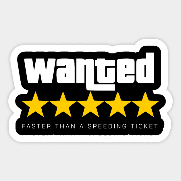 Wanted Level - Motorcycle - Sticker | TeePublic