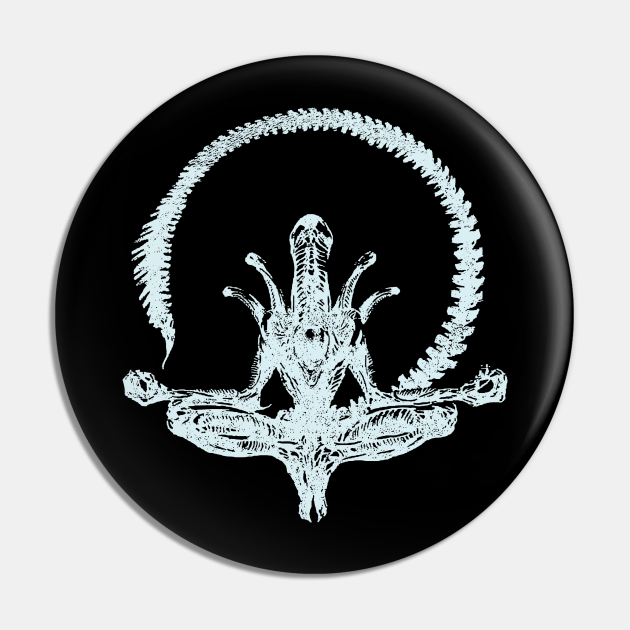 Zen Alien - Alien - Pin | TeePublic