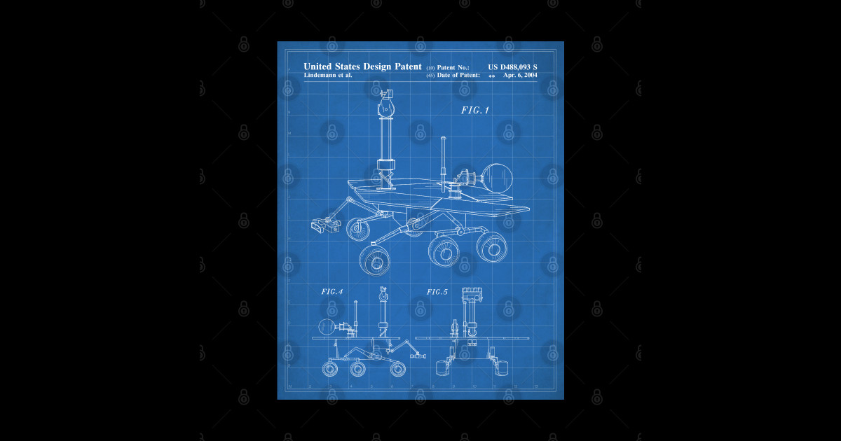 Nasa Mars Rover Patent - Mars Exploration Rover Art - Blueprint - Nasa ...