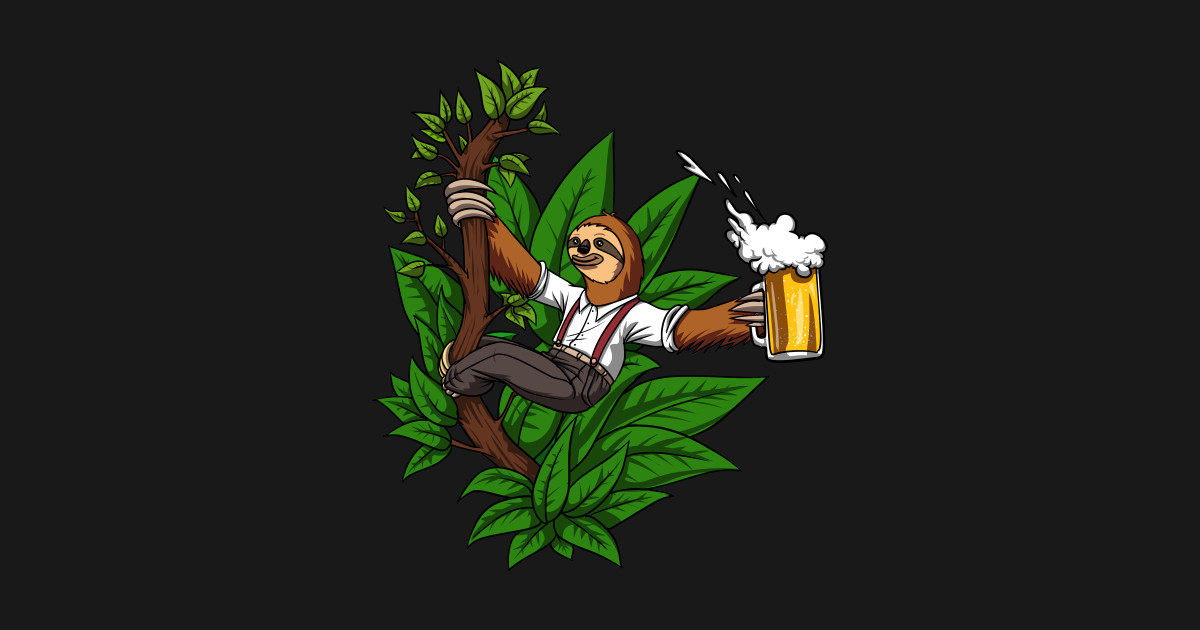 Sloth Beer Drinking Party - Sloth Beer - T-Shirt | TeePublic