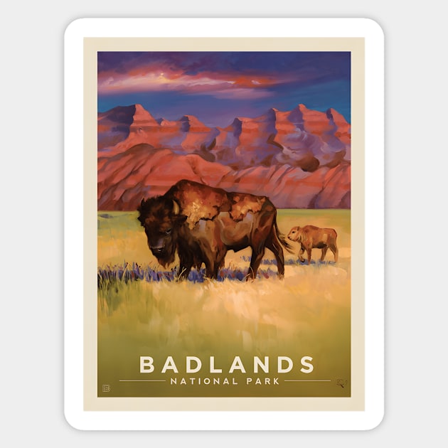 Badlands National Park - Badlands - Sticker | TeePublic
