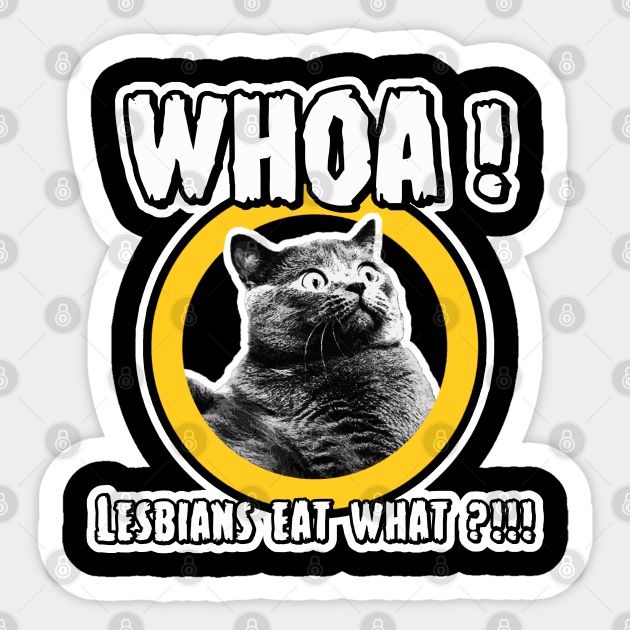 Whoa cat ! - Whoa - Sticker | TeePublic