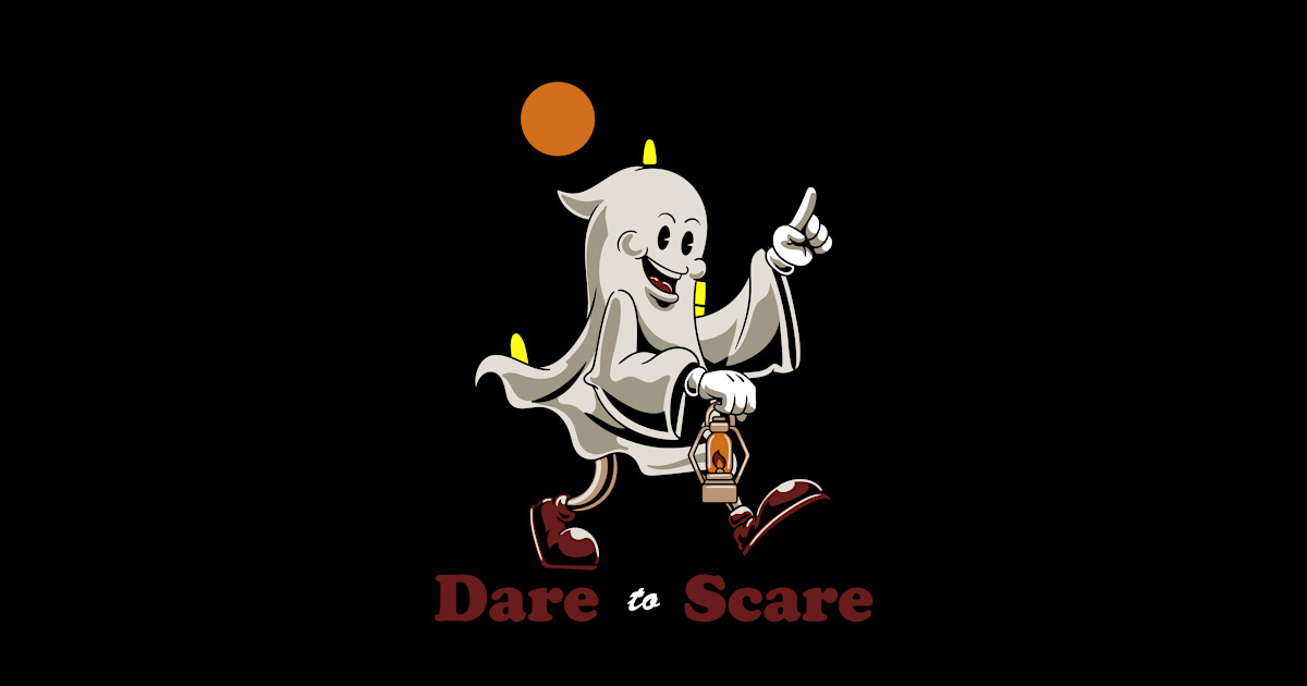 Cute Ghost Dare to Scare Halloween - Light - Cute Ghost Dare To Scare ...