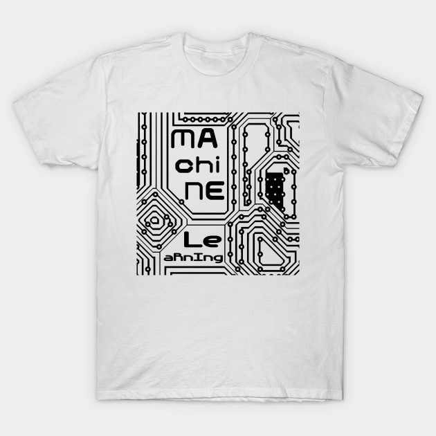 Machine Learning Computer Micro Chip Black - Computer Science - T-Shirt ...