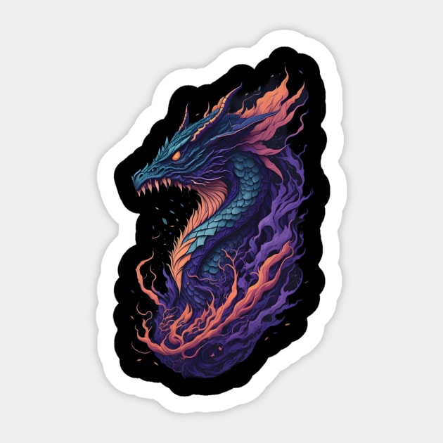 Dragon Head - Dragon - Sticker | TeePublic