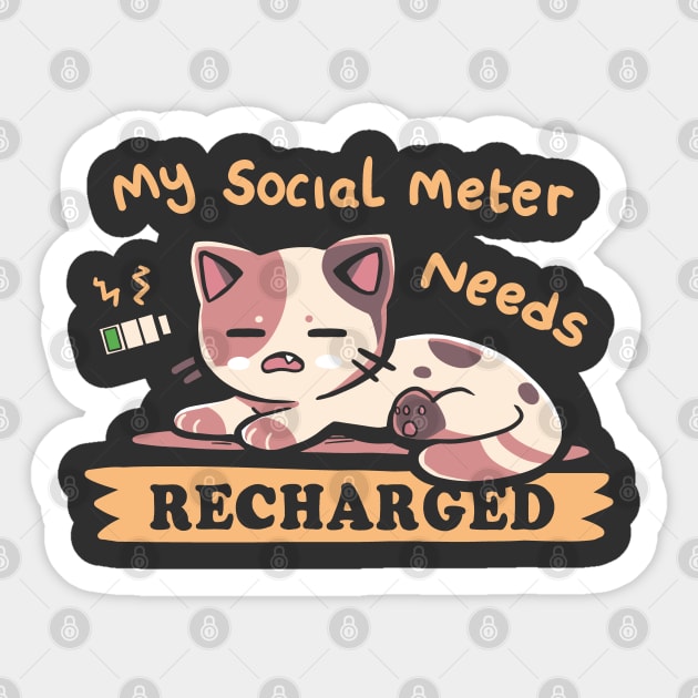 Social Meter Recharge - Social Meter - Sticker | TeePublic