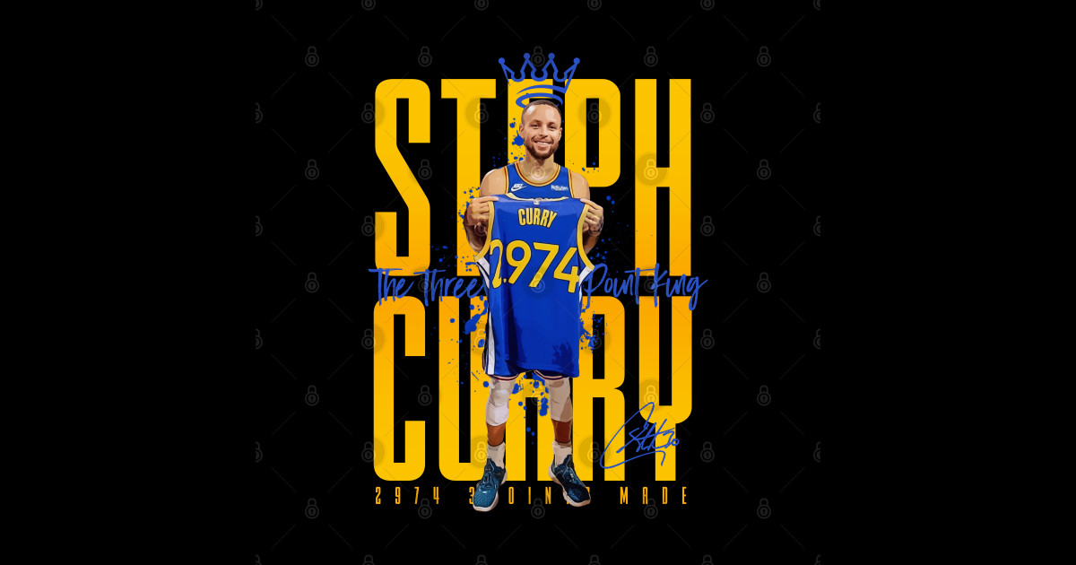 Steph Curry Three Point King - Steph Curry Golden State Warriors ...