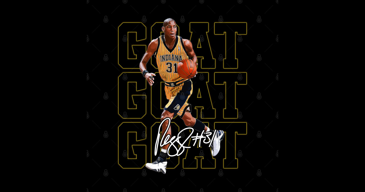 Reggie Miller Choke Sign Basketball Legend Signature Vintage Retro 80s ...