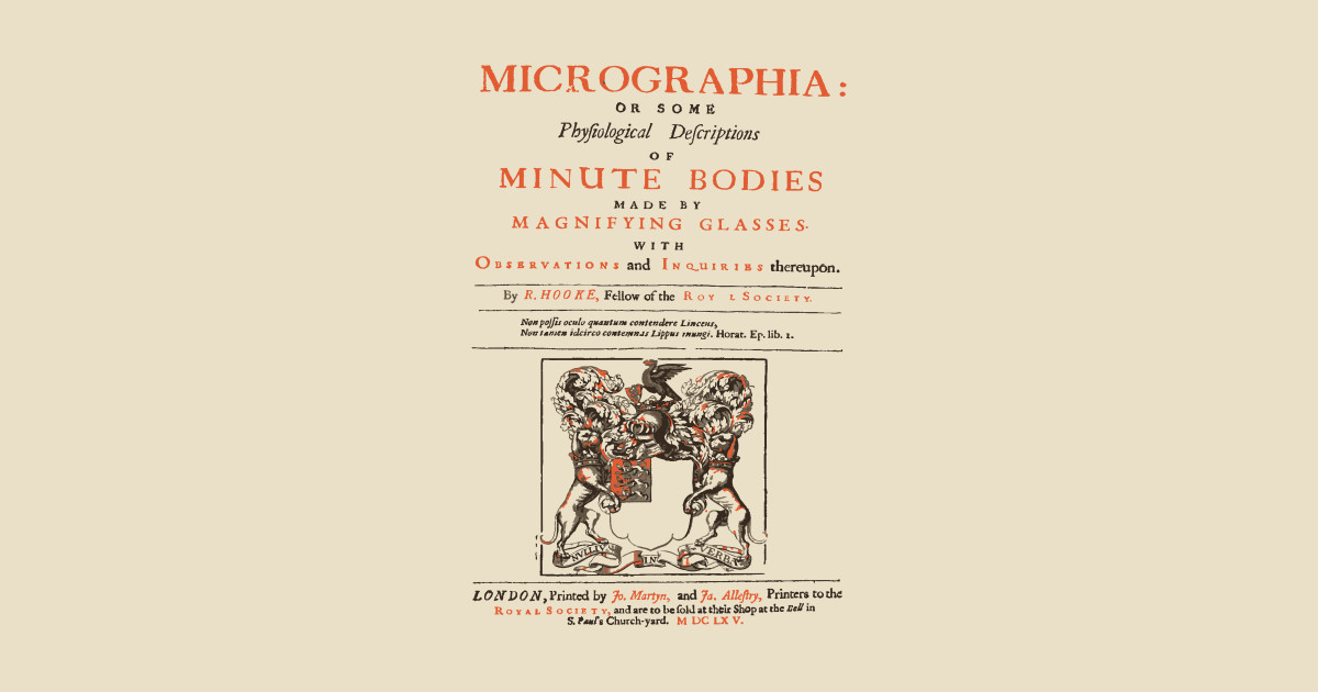 Micrographia - 17th Century Vintage Book Cover - Authentic Collectable ...