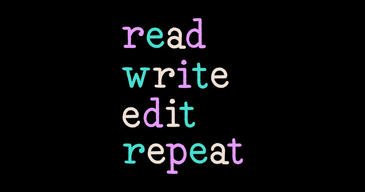 read write edit repeat (gel pen) - Writer - Sticker | TeePublic