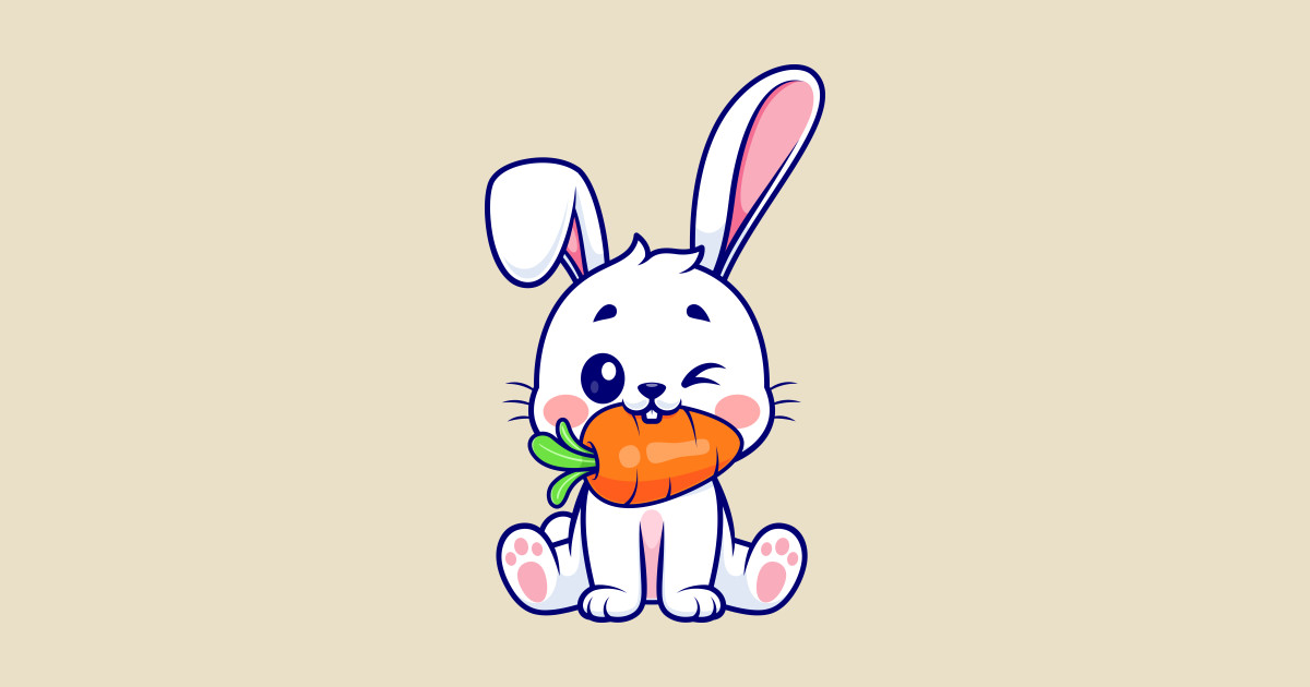 Cute Rabbit Bite Carrot Cartoon - Cute Rabbit Bite Carrot Cartoon - T ...