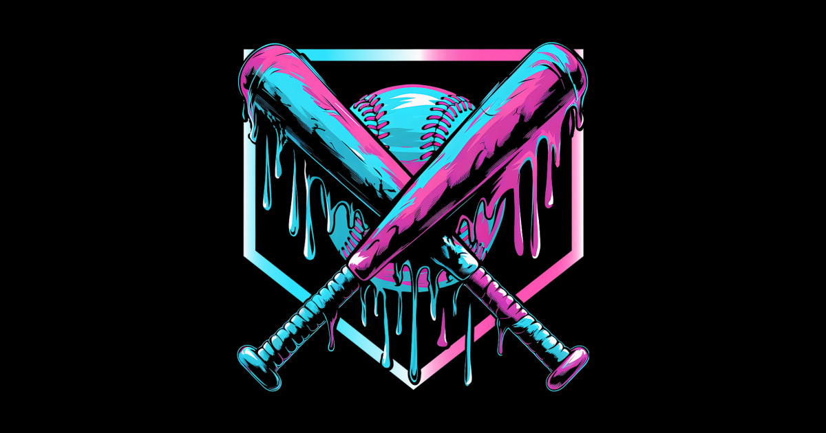 Baseball Drip For Boys Ice Cream Drip Youth Boys Baseball - Baseball ...