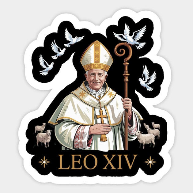 Pope Leo XIV Doves - Pope Leo Xiv Doves - Sticker | TeePublic