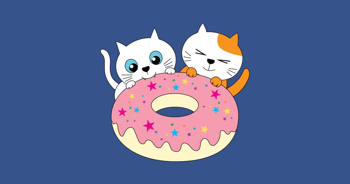 cat eating donuts - Cat Eating Donuts - Hoodie | TeePublic