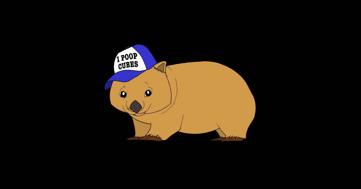 Wombat - I poop cubes - Wombat - Sticker | TeePublic