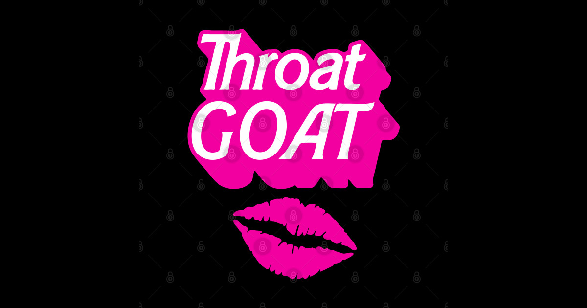 Throat GOAT - Bold and Funny Retro Design - Throat Goat - Sticker ...