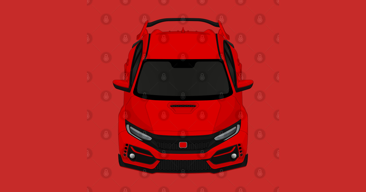Civic type R Red - Honda Civic Type R - Sticker | TeePublic