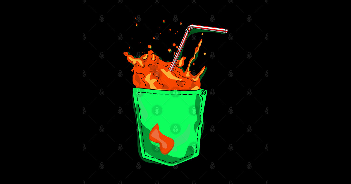 Fizz-tastic Pocket Splash - Orange Soda Drink with Red and White Straw ...