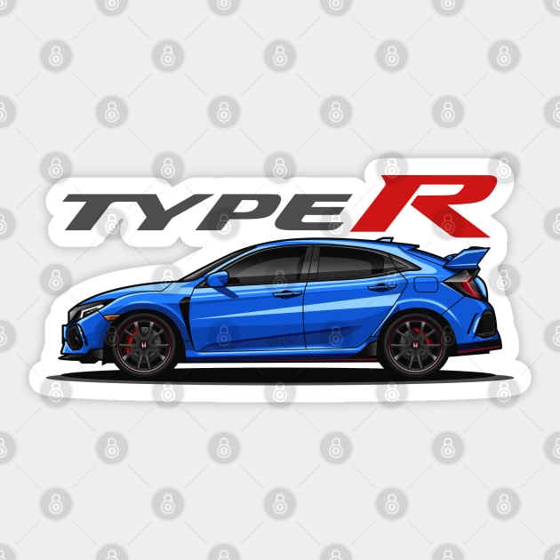 Civic Type R (Blue Sapphire) - Civic Type R - Sticker | TeePublic