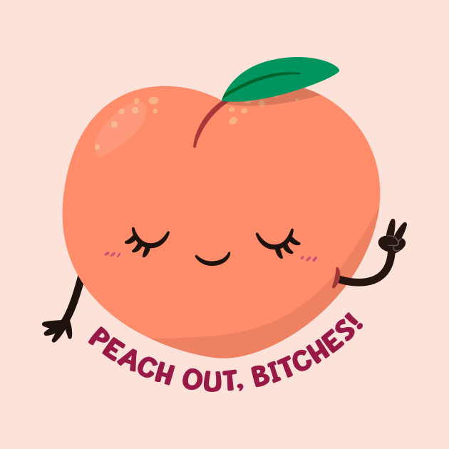 Peach Out! - Peach - Tapestry | TeePublic