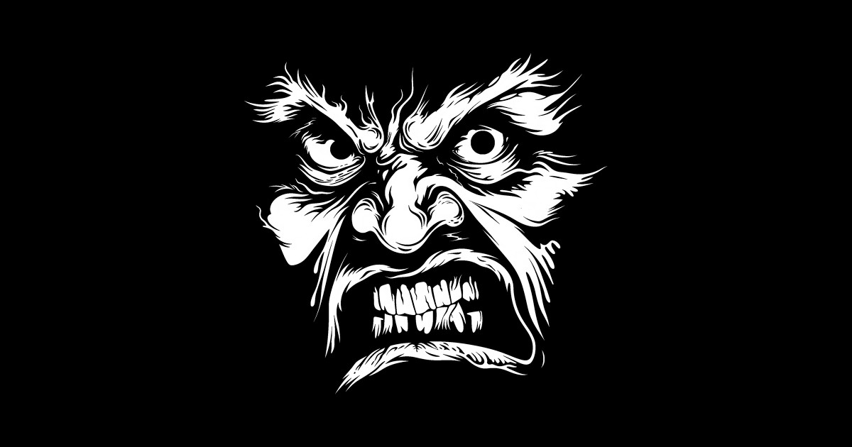 Scary Face - Halloween - Sticker | TeePublic