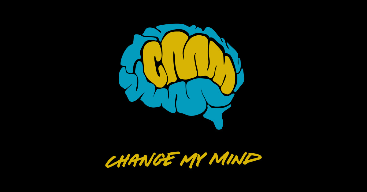 Change My Mind logo (B/Y) - Change My Mind Podcast - Sticker | TeePublic