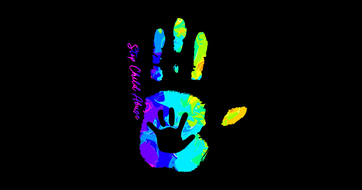 Stop Child Abuse Tie Dye - Child Abuse - Sticker | TeePublic